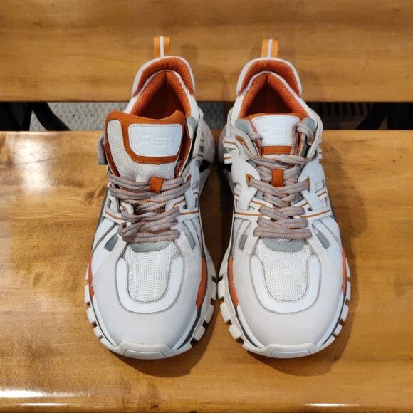 Ash | Shoes | Ash Fashion Sneakers White With Orange And Gray Accents ...